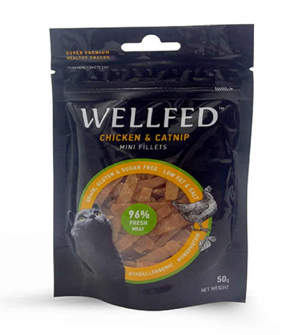Pet Interest Wellfed Chicken and Catnip Mini Fillets for Cats 50g | Pet ...